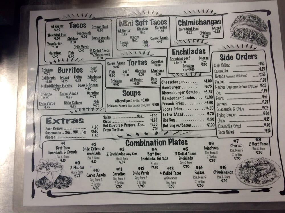 Menu at Mi Pueblo Authentic restaurant, Menifee