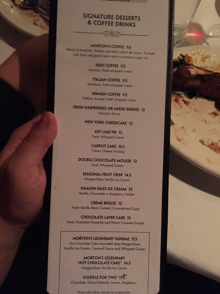Menu at Morton's The Steakhouse, Great Neck, 777 Northern Blvd