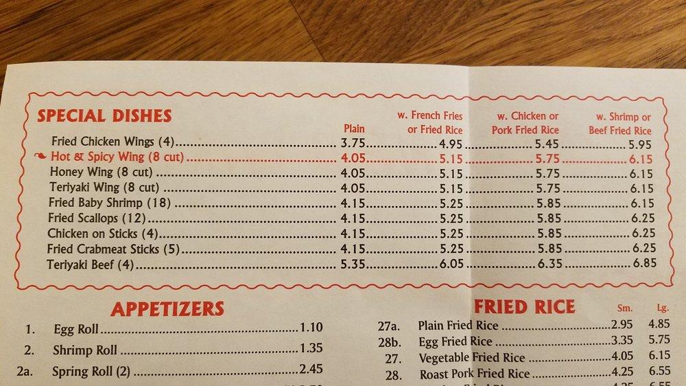 Menu at New Winner Chinese Restaurant, Summerville