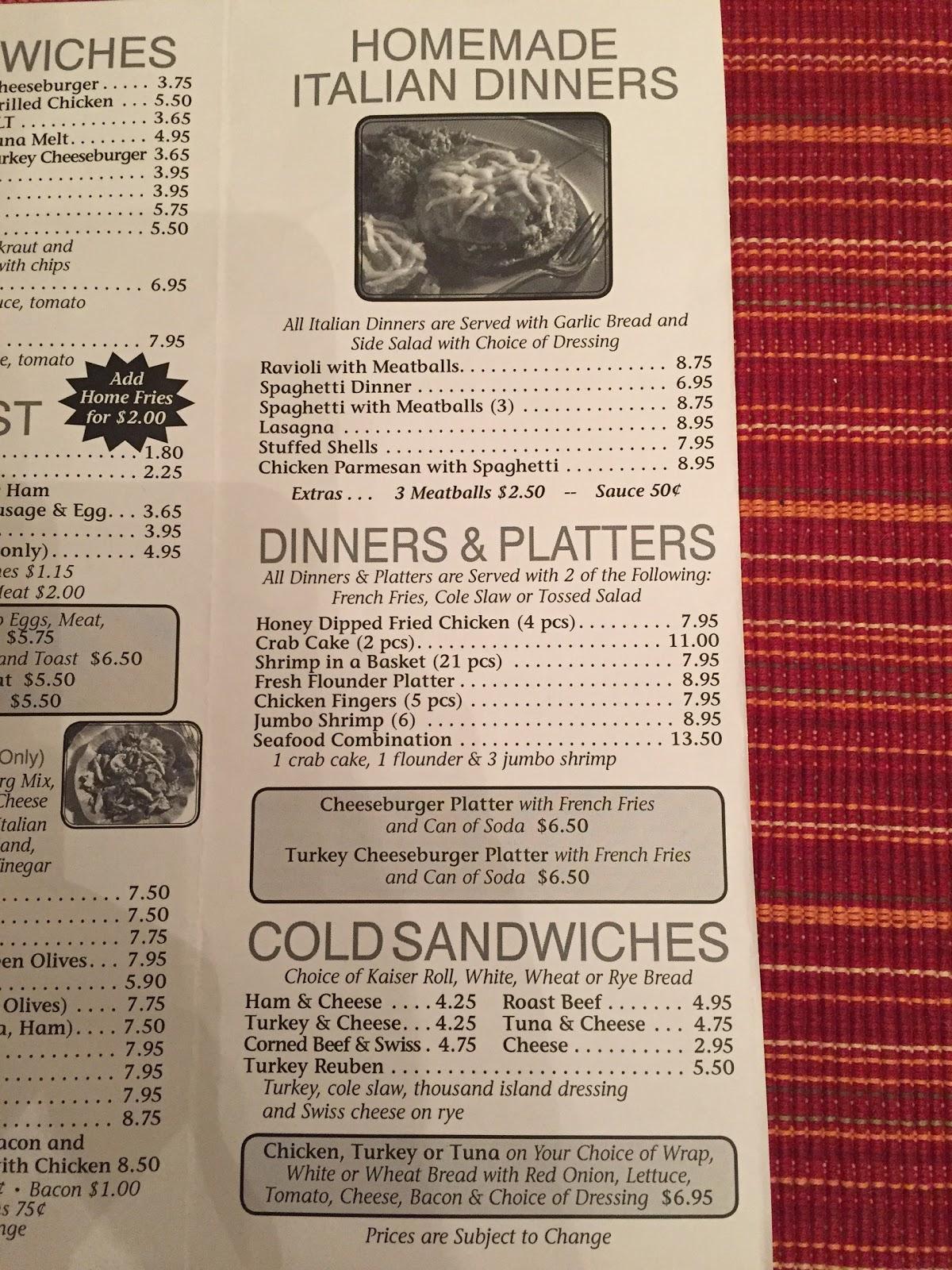 Menu at Lucy's Pizzeria & Bakery, Wilmington