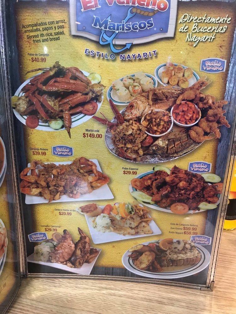 Menu at Marisco's El Veneno pub & bar, Chicago, S Pulaski Rd #4151