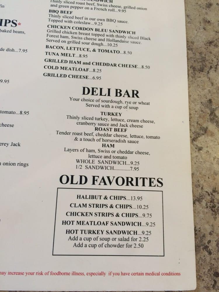 Menu at Main Street Grill restaurant, Centralia