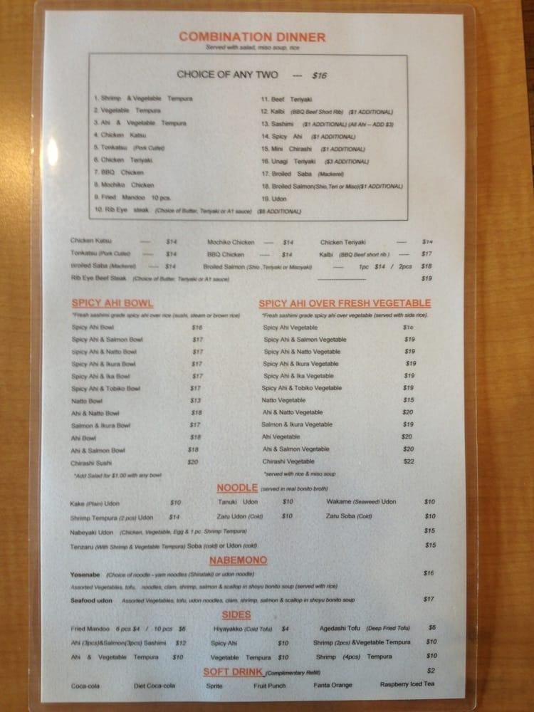 Menu at Spicy Ahi & BBQ, Pearl City
