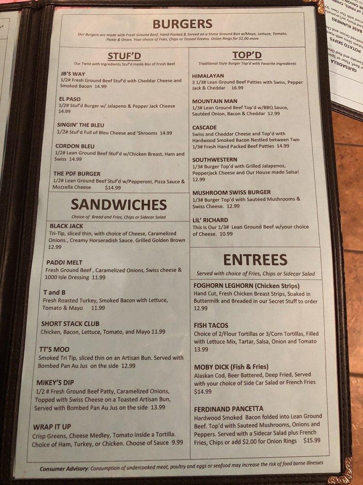 Menu at Entiat Pub and Grub, Entiat, Sr 97a