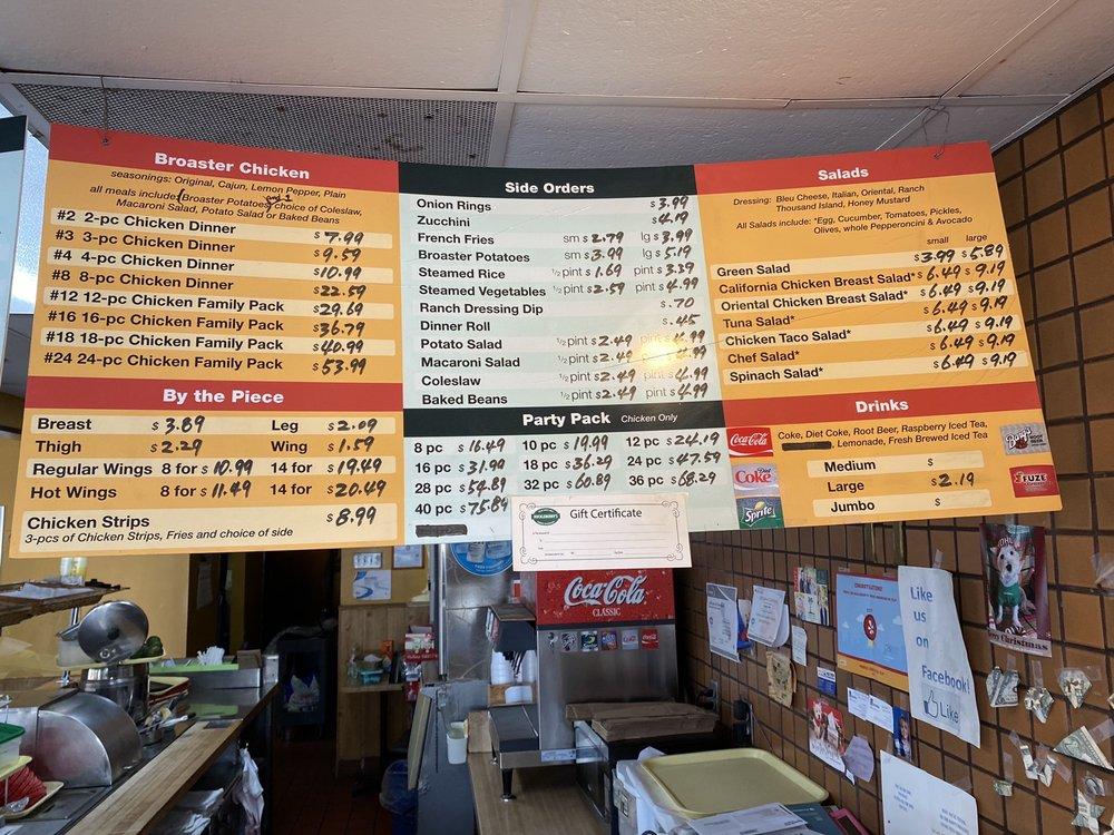 Menu at Huckleberry's Famous Sandwich restaurant, Huntington Beach