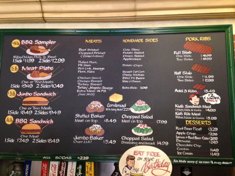 Menu at Joe's Real BBQ, Gilbert, 301 N Gilbert Rd bldg 2