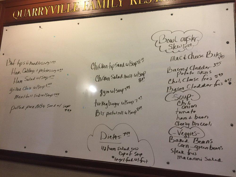 Menu at Quarryville Family Restaurant, Quarryville