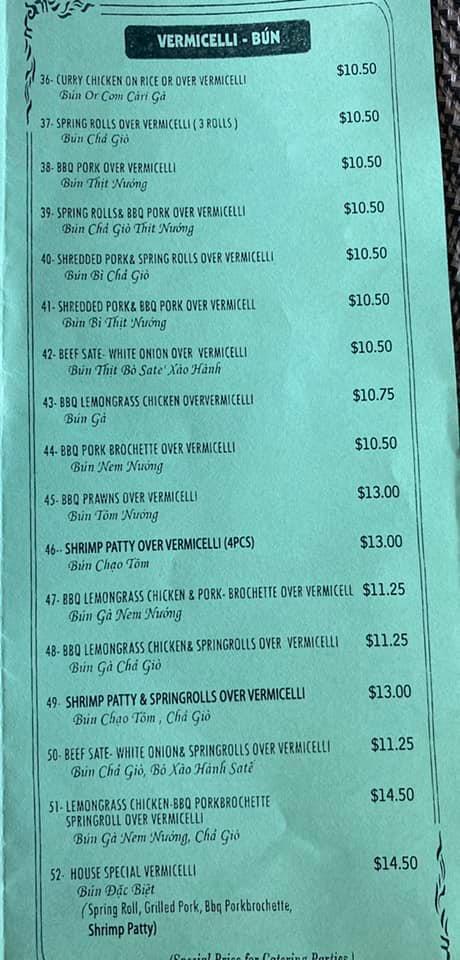 Menu at Rex Restaurant, Langley Township