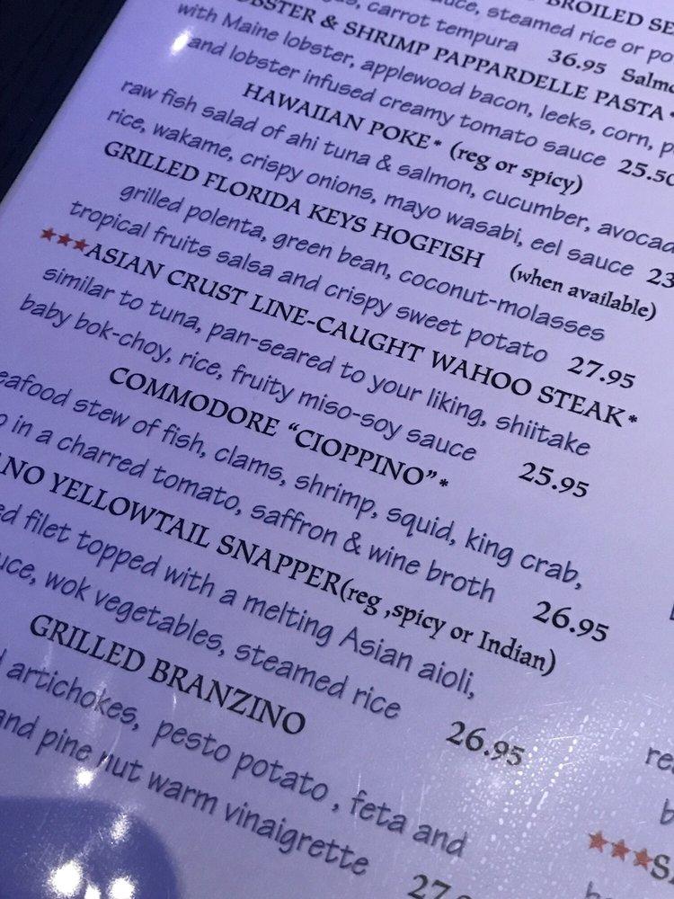Carta de USS Nemo Restaurant, Naples