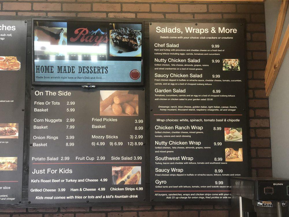 Menu at Ray's Deli and Grill restaurant, Lake City