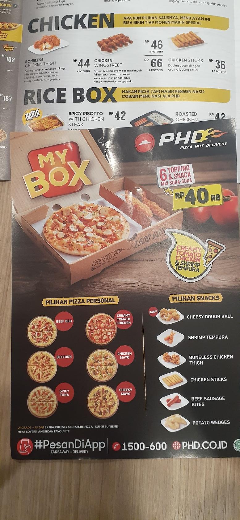 Menu at Pizza Hut Delivery - PHD Indonesia pizzeria, Manado, Jl. Wolter ...
