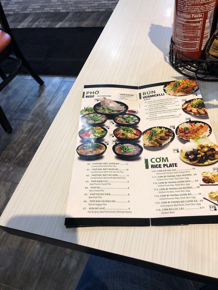 Menu at Pho Corner restaurant, Richardson