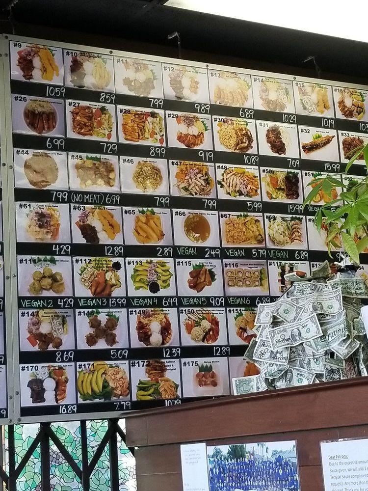 Menu at Sachi Teriyaki House restaurant, Los Angeles