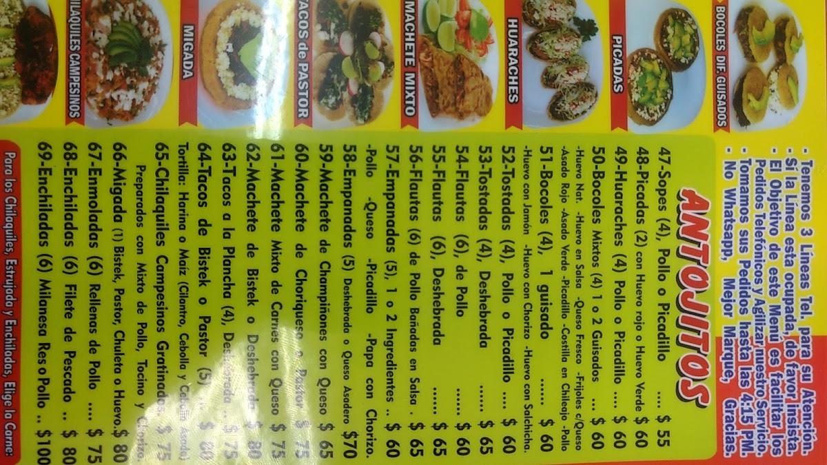 Carta del restaurante El Antojo Veracruzano, Reynosa