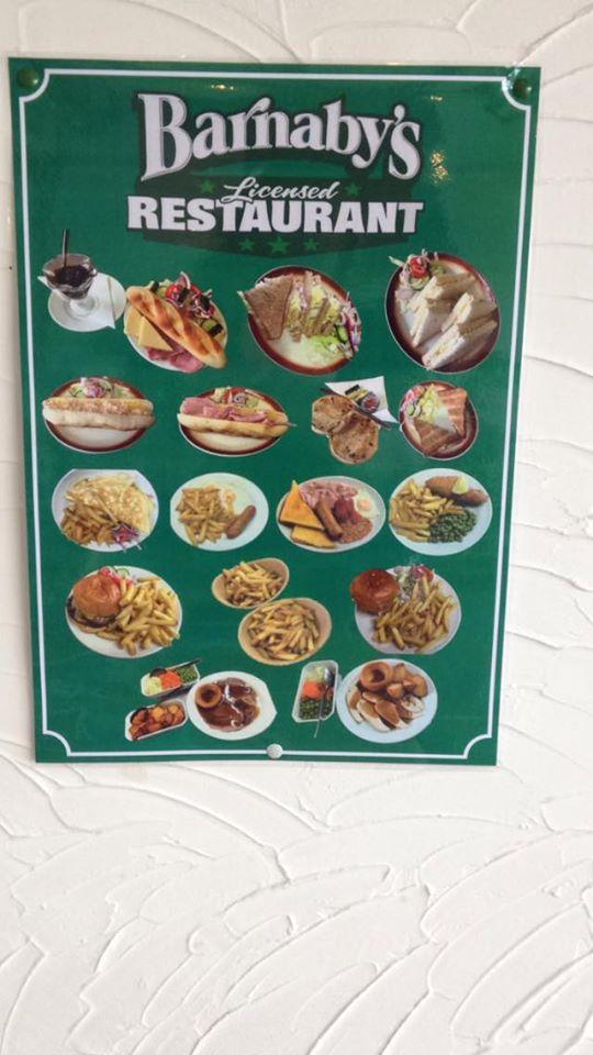 Menu at Barnabys Restaurant, Sandown