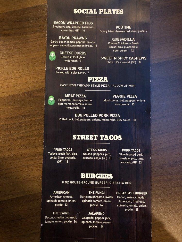 Menu at The Filling Station Post Falls restaurant, Post Falls