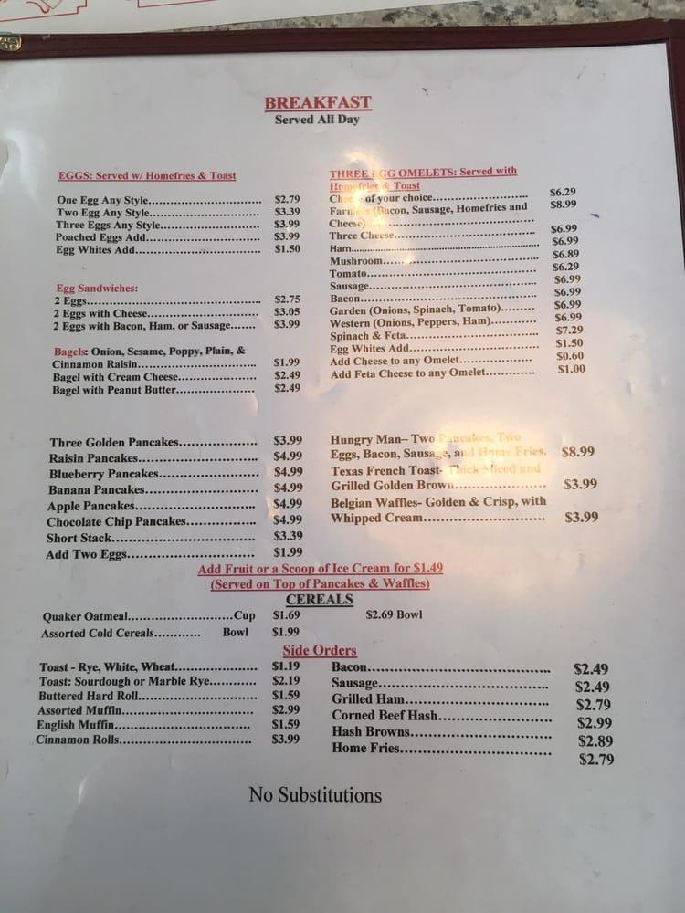 Menu at Dad's Copake Diner restaurant, Copake, 178 County Rte 7A