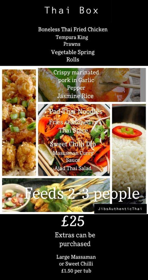 Menu at Authentic Thai Food restaurant, West Drayton
