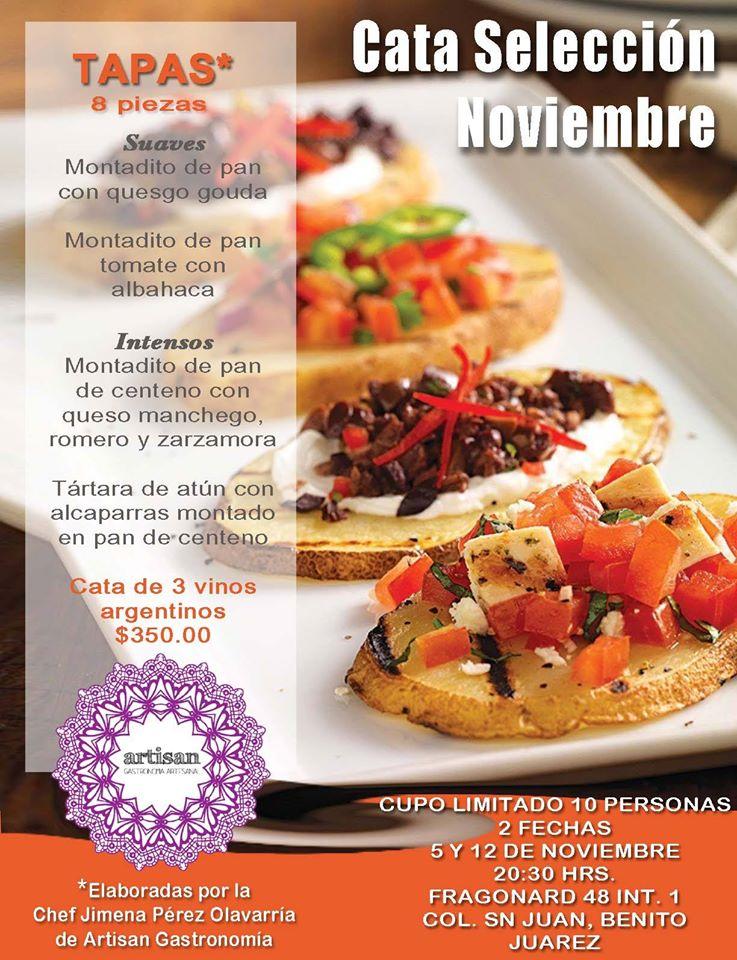 Menu at El VINO Y CLUB, Mexico City