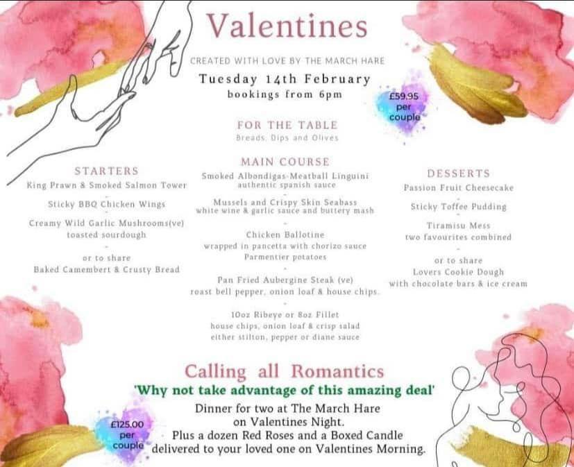 Menu at The March Hare cafe, Market Rasen