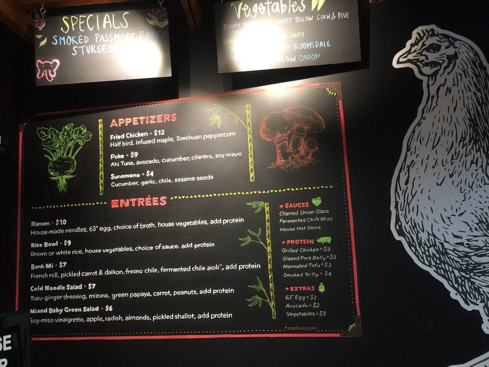 Menu at Origami Asian Grill restaurant, Sacramento