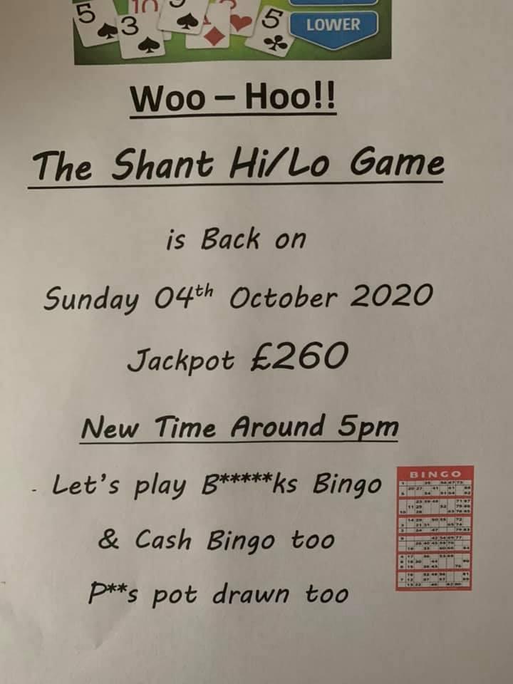 Menu at The Shant, Halifax pub & bar, Halifax