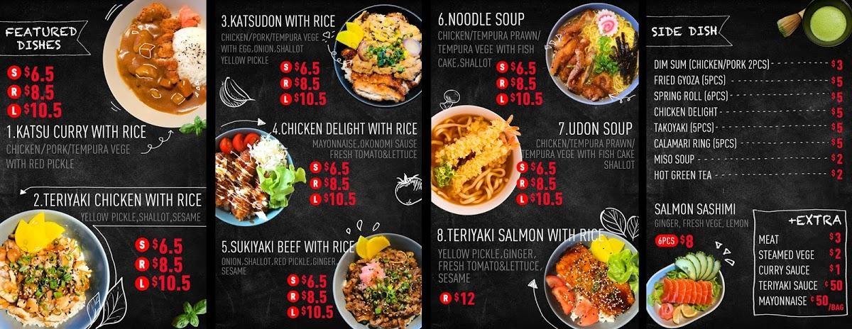 Menu at sushi ariake restaurant, Springwood