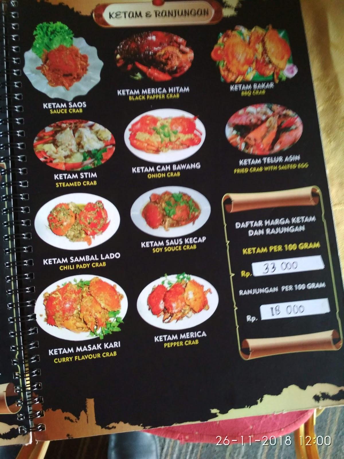 Menu at Golden Prawn 933 restaurant, Batam