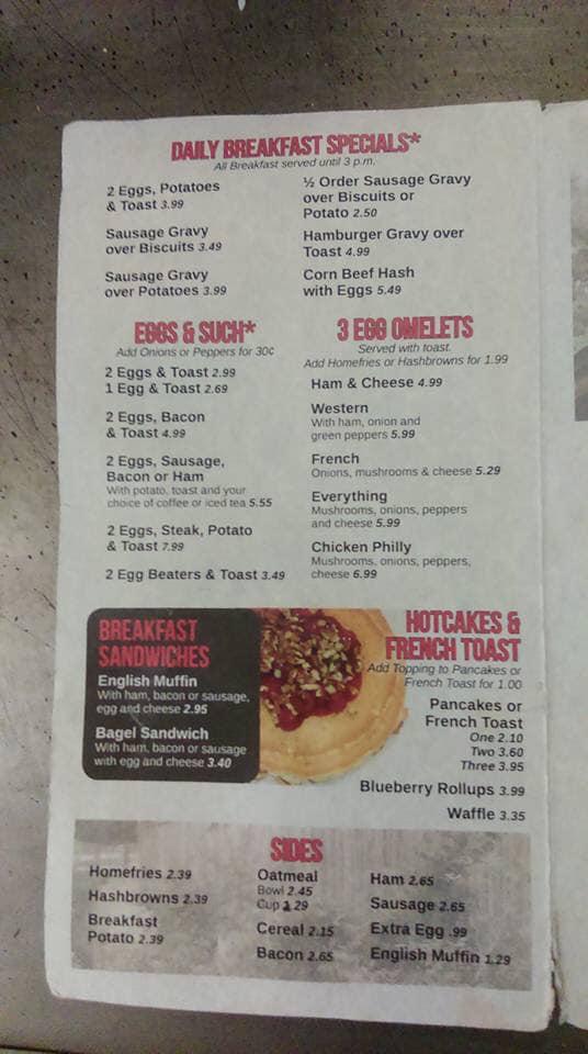 Menu at Lunch Box desserts, Ashtabula