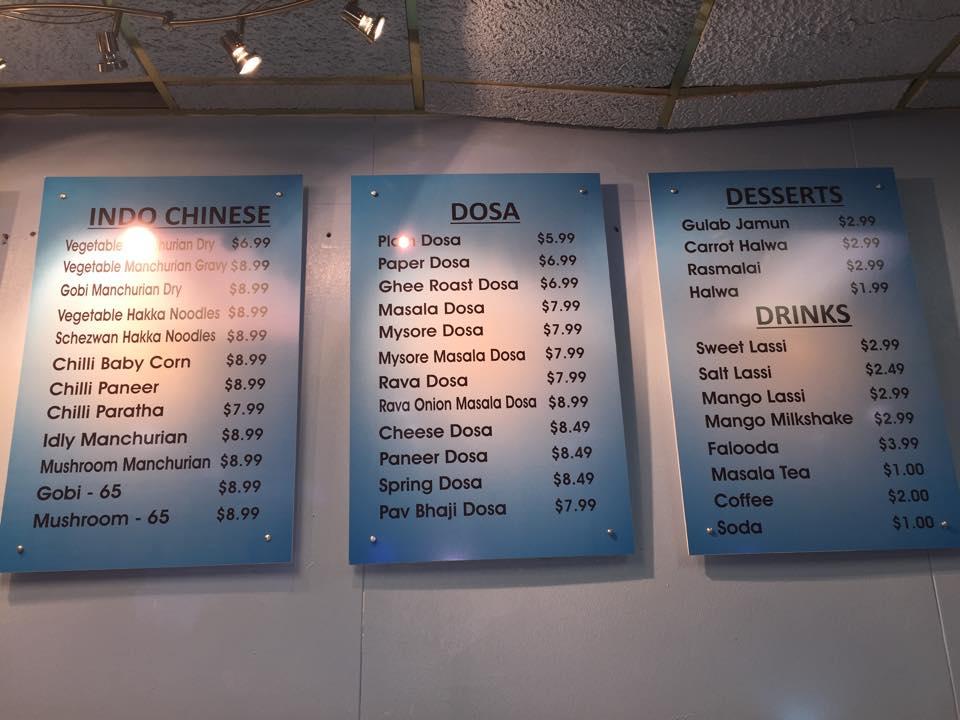 Menu at Sai Sweets fast food, Troy