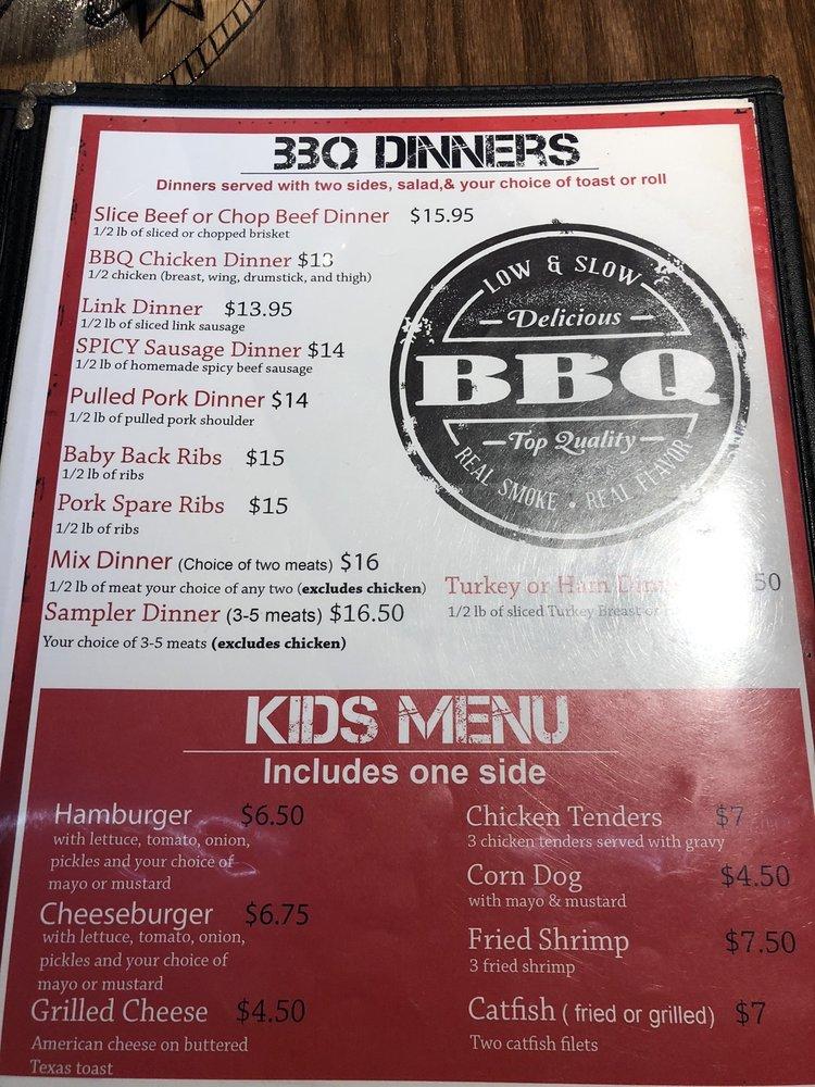 Menu at Splendora Cafe & Bbq, Splendora, Speed St