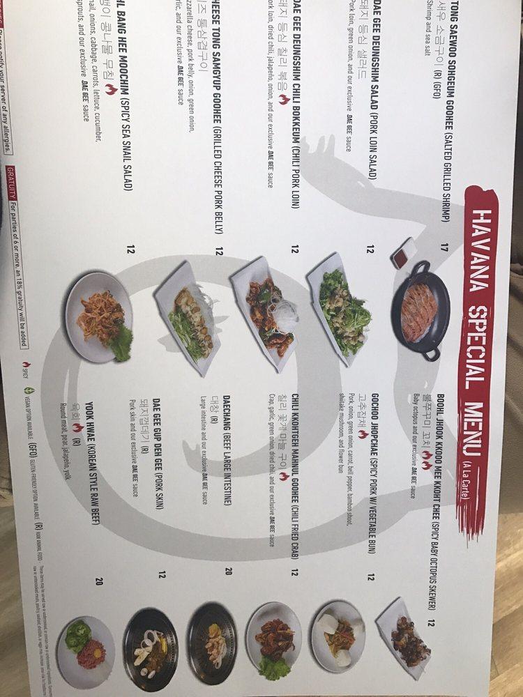 Menu at DAE GEE KOREAN BBQ, Aurora, S Havana St Unit 1