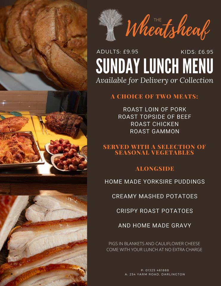 Menu at The Wheatsheaf pub & bar, Darlington