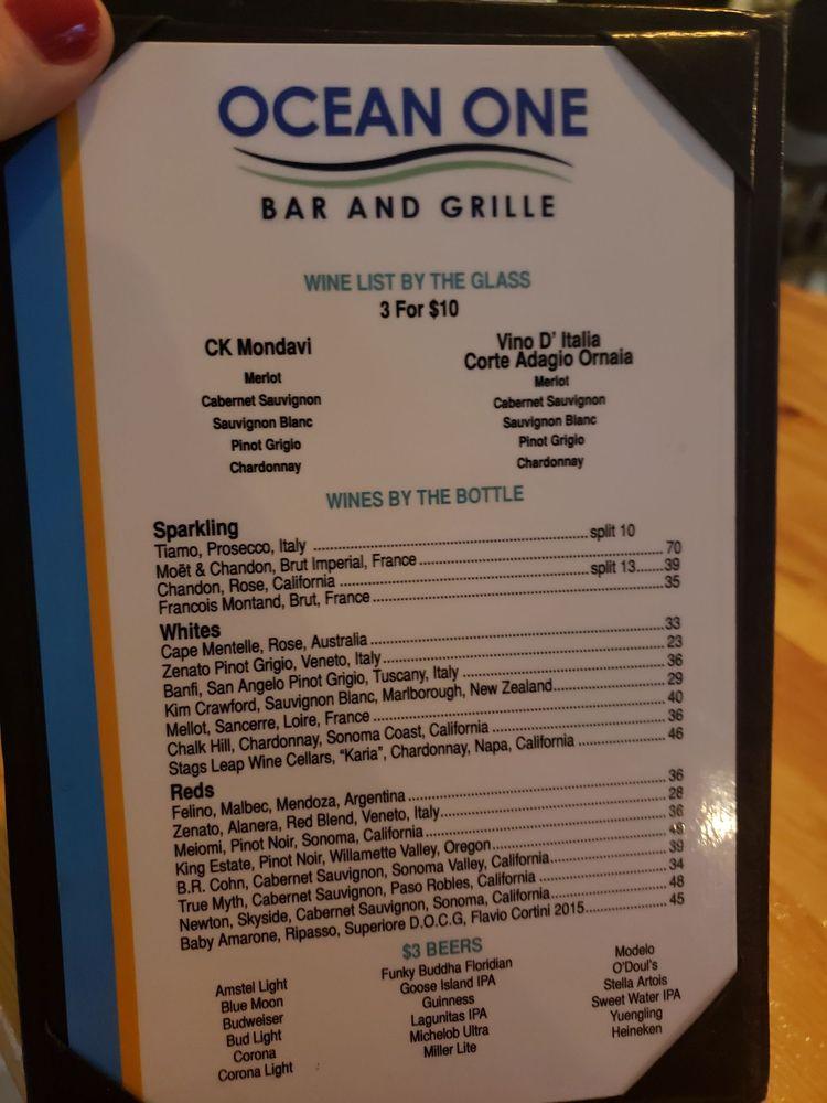 Menu at Ocean One Bar & Grille, Delray Beach