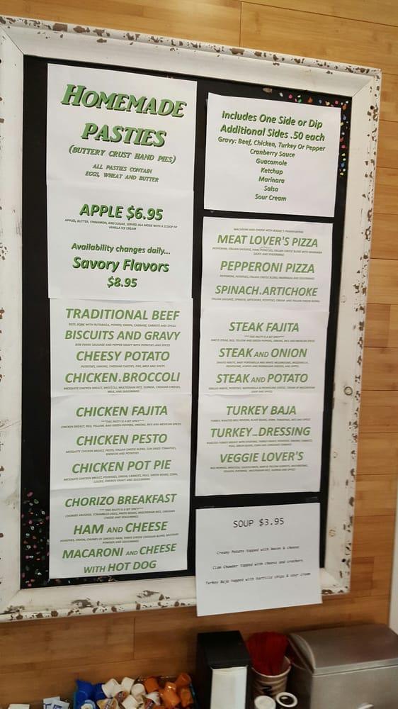 Menu at Pasty Haus restaurant, Frankenmuth