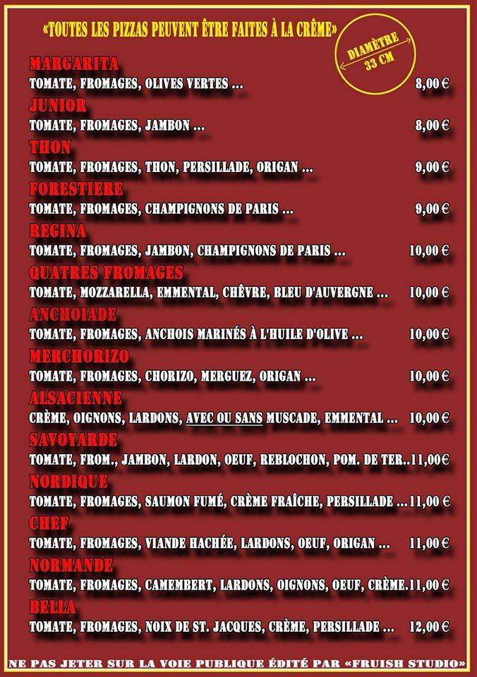 Menu at Pizza Stromboli pizzeria, Petit-Couronne