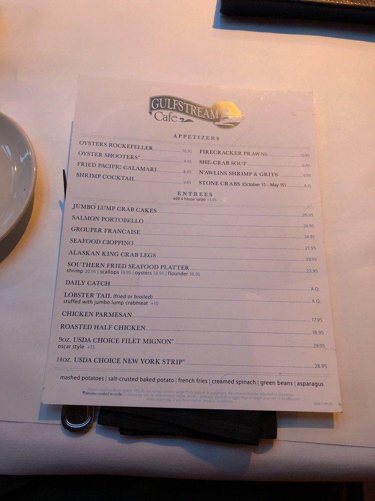 Menu at Gulfstream Cafe, Garden City