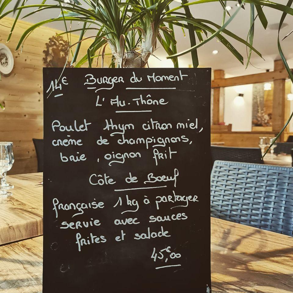 Carta del restaurante Le Petit Chalet, Thônes