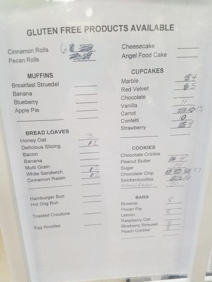 Menu at Michelle's Scrumptious Bakery, Juniata, 909 N Juniata Ave