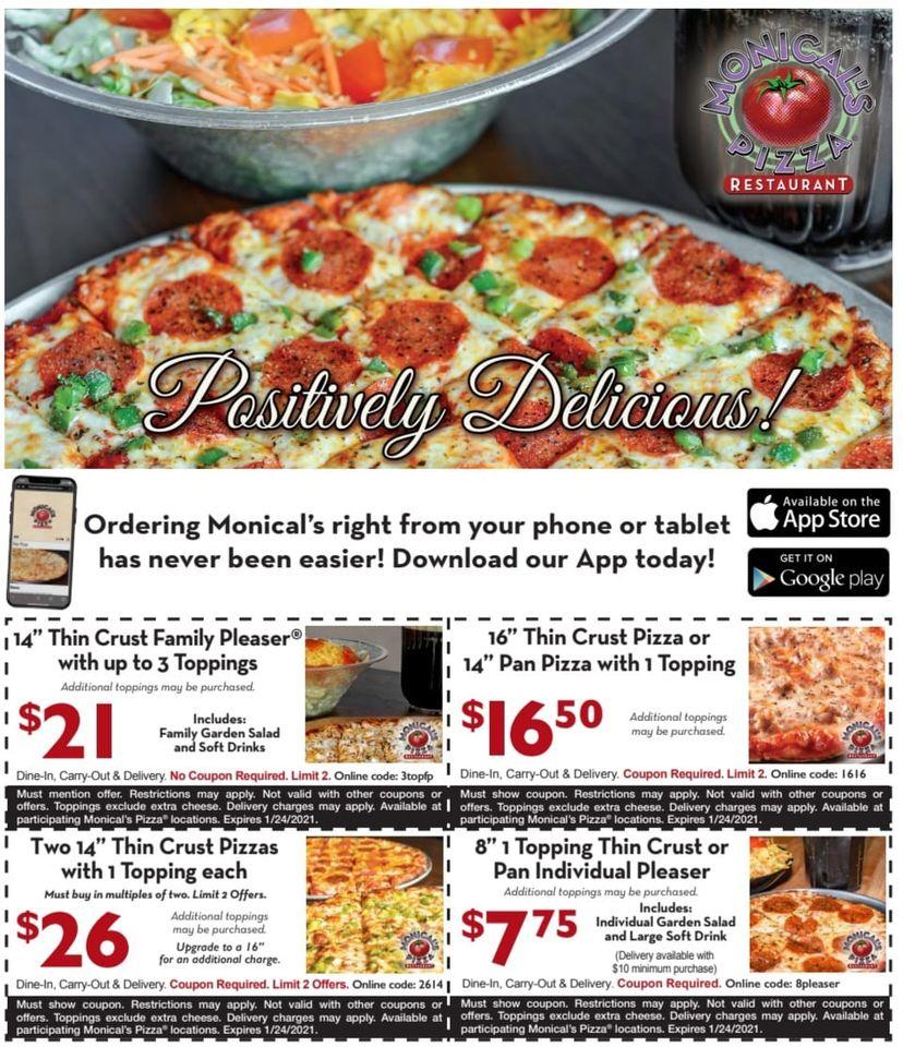 Menu at Monical's Pizza Of Watseka pizzeria, Watseka, E Walnut St