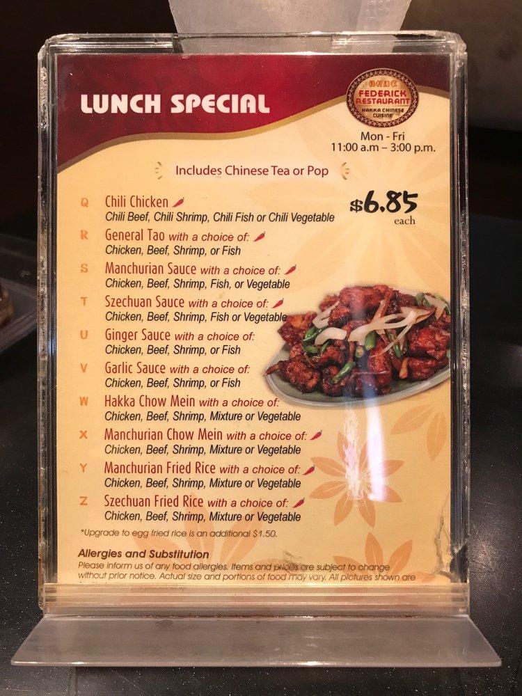 Menu at Federick Restaurant, Markham, 160 New Delhi Dr