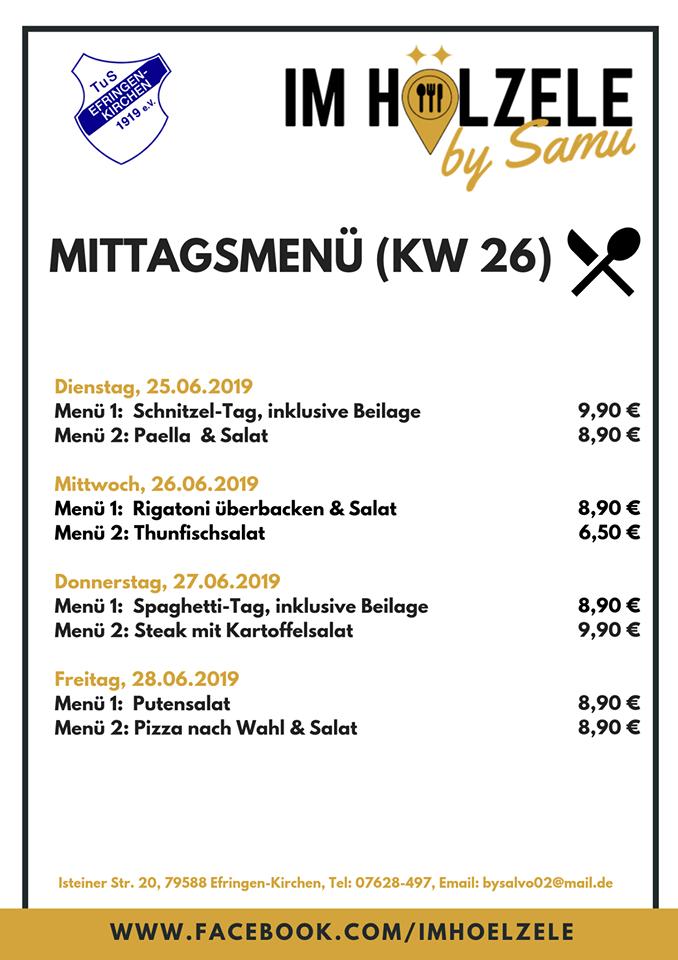 Menu at TUS Gaststätte im Hölzele by Samu restaurant, Efringen-Kirchen