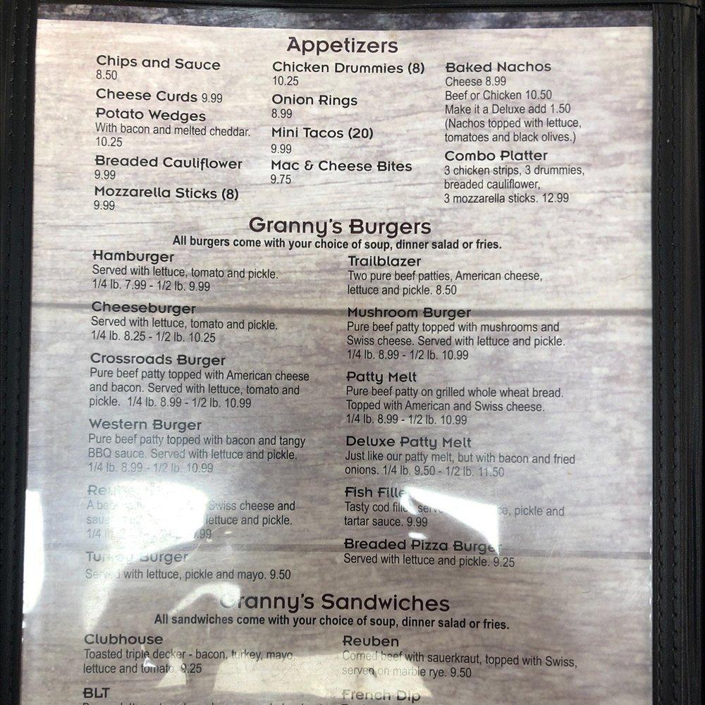 Menu at Granny's Family Restaurant, Grafton