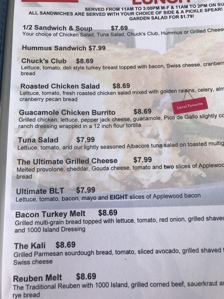 Menu at Sea Glass Cafe, New Bern, S Glenburnie Rd