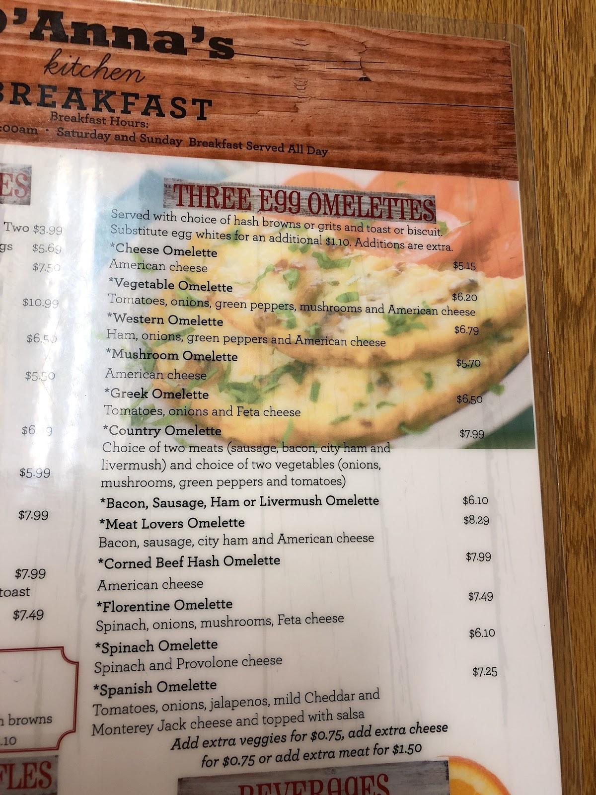 Menu at D'Anna's Kitchen fast food, Midland