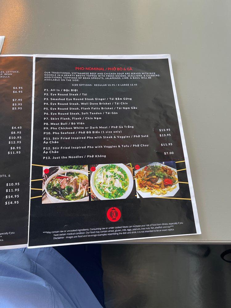 Menu at Lantern House Viet Bistro restaurant, Falls Church