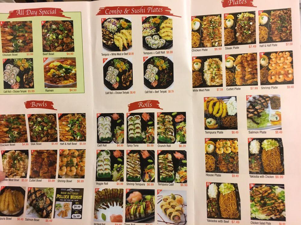 Menu at Teriyaki Masuda Ya restaurant, Los Angeles
