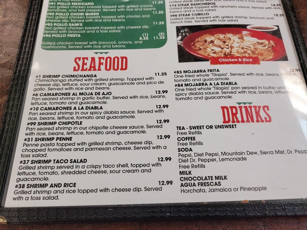 Menu at Sami's Place restaurant, Decatur, Beltline Rd SW
