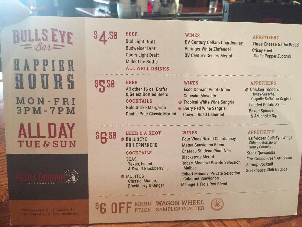 Menu at Black Angus Steakhouse, Pearl City