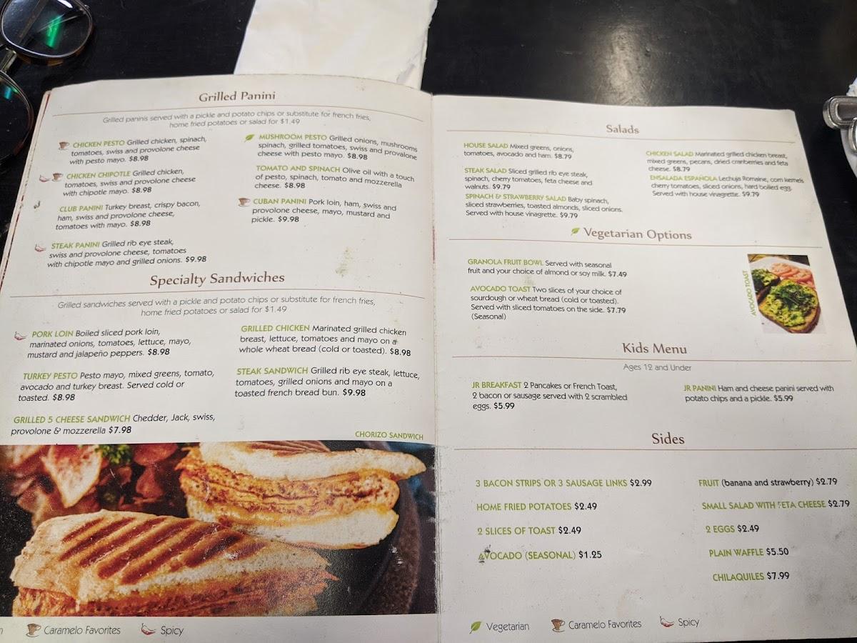 Menu at Caramelo Cafe, La Puente, Amar Rd